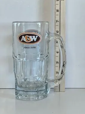 A&W | Dining | Vintage Aw Root Beer Mug Stein W Logo Since 956 Glass 7 ...